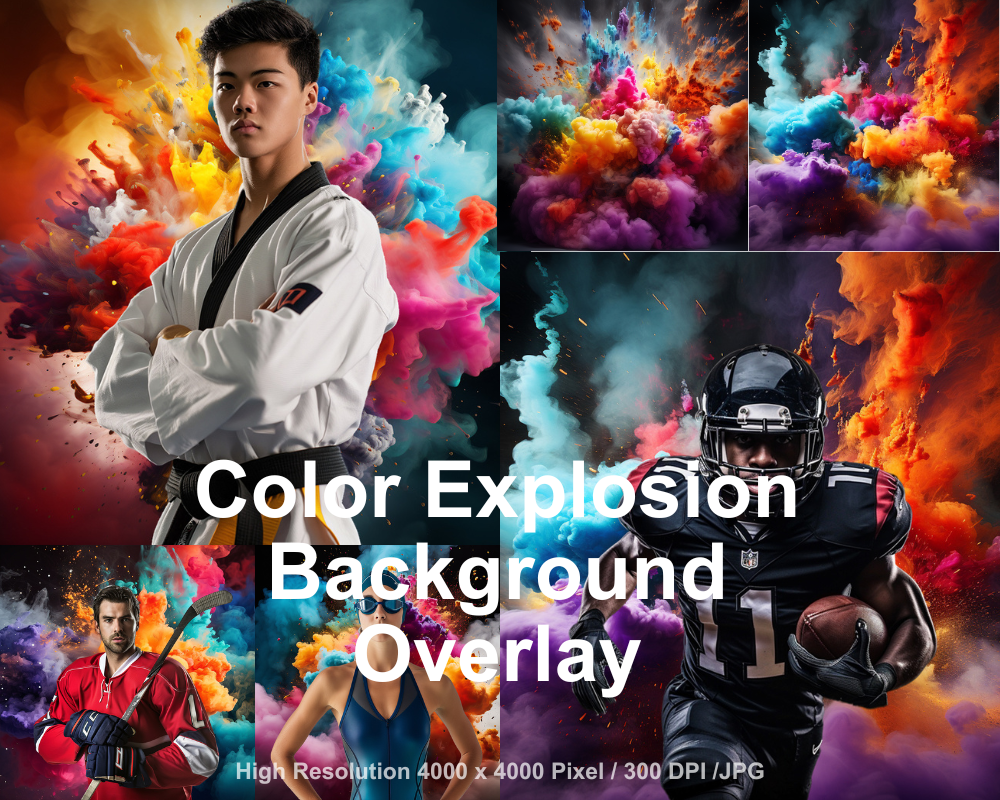 100 images of Color Explosion Background overlay Backdrop for Fashion ...