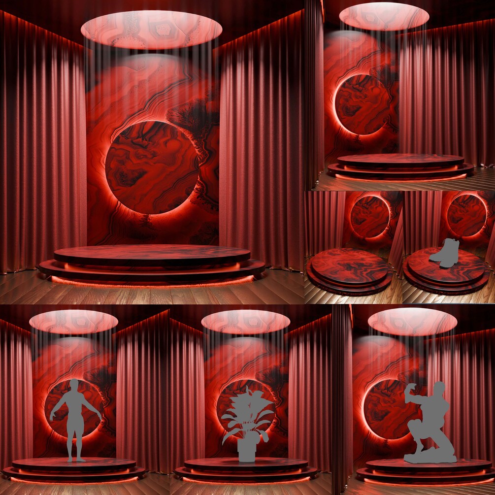 10 Mockup Background Studio For Blender - Vol2