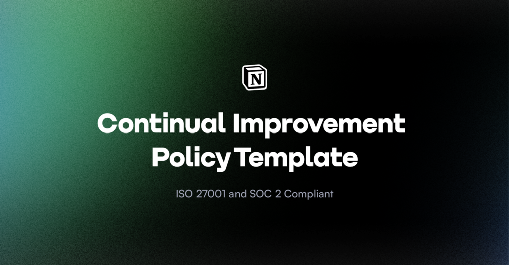 ISO 27001 Continual Improvement Policy Template