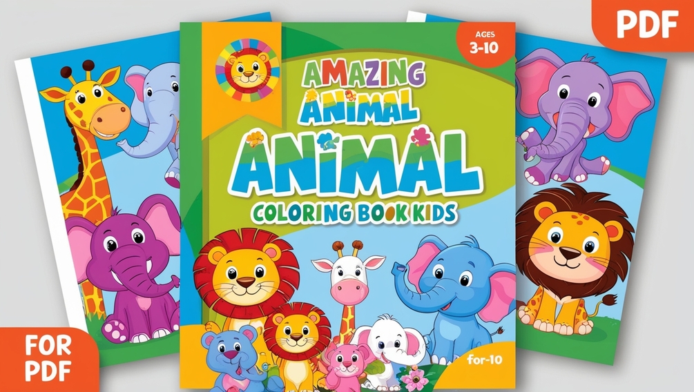 Animal coloring book for kids PDF
