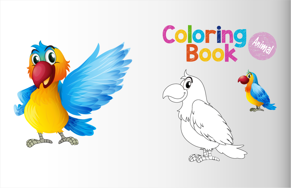 KDP INTERIORS: Animals Coloring book for Kids aged 2-4