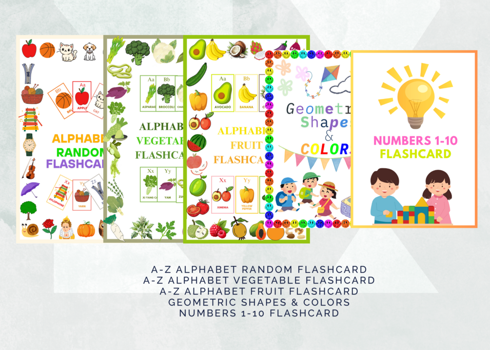 Learn and Play: ABC, Shapes & Numbers 1–10 Flashcards!