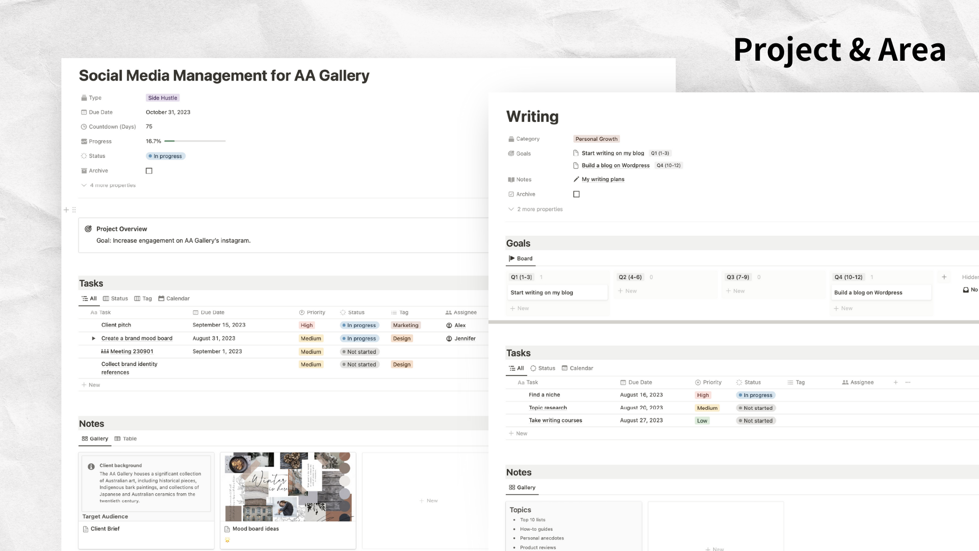 Task Flowy | Second Brain - Notion Template - Notion Circles