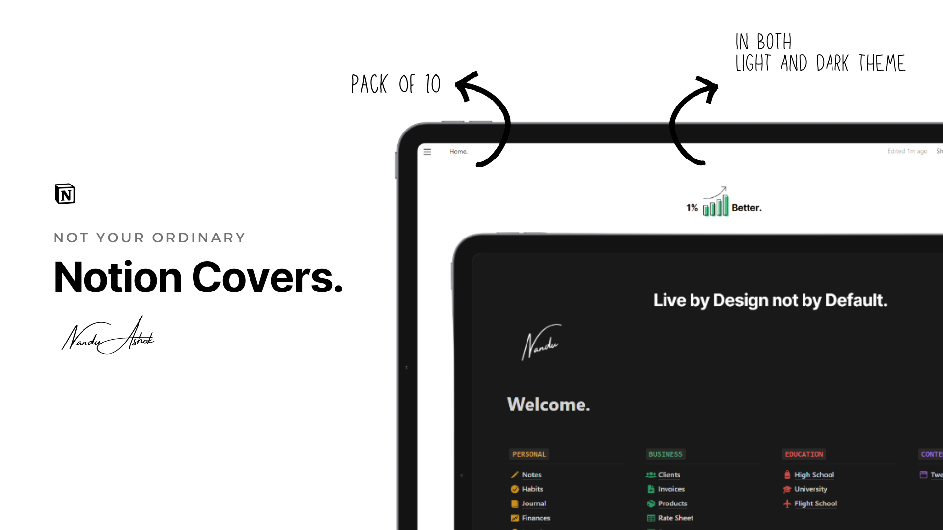 Not your ordinary pack of 10 Notion Covers for FREE 💸 - Nandu