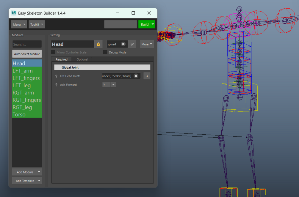 Easy Skeleton ( Maya Auto Rig )