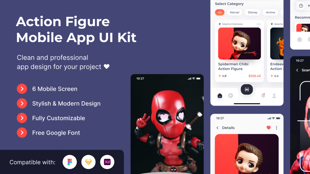 Action Figure Mobile App UI Kit