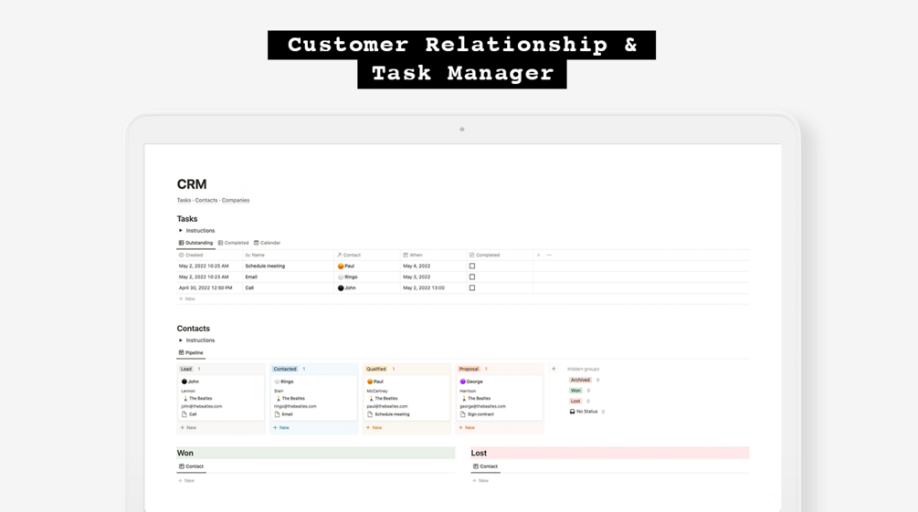 Smply. CRM and Task Manager