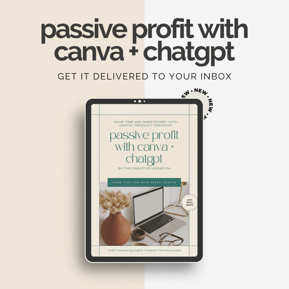 Passive Profit with Canva + ChatGPT | DFY Ebook | PLR | Resell Rights ...