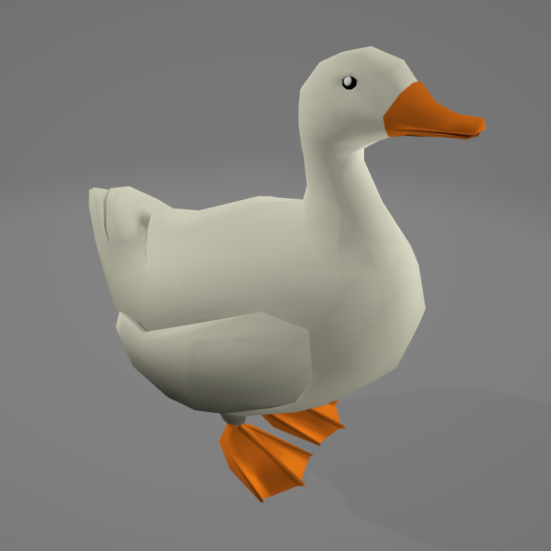 3D Low Poly Duck Model