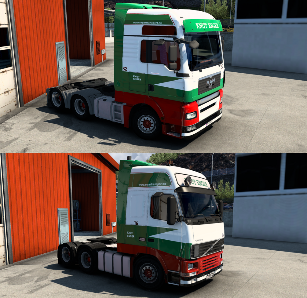 MAN TGA, Volvo FH12 MK1 Knut Enger Skin Pack