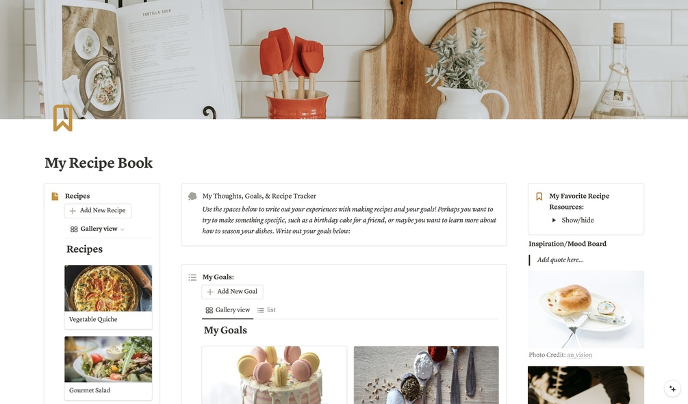 My Recipe Book | Notion Template
