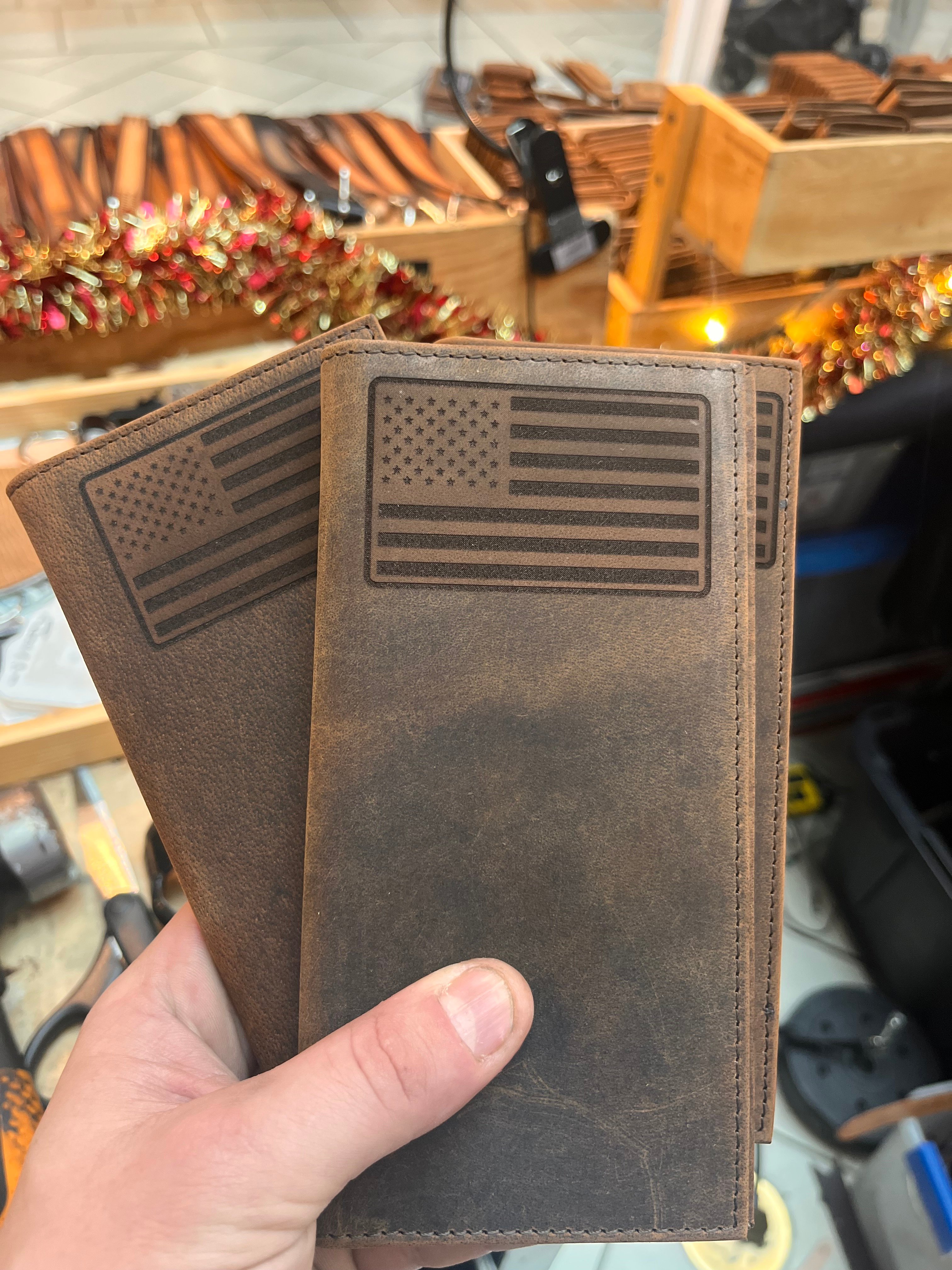 Handmade American Flag Wallet | 3 Styles | Customized for Free
