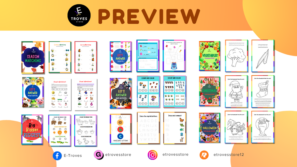 KIDDIE WORKSHEET MINI BUNDLE