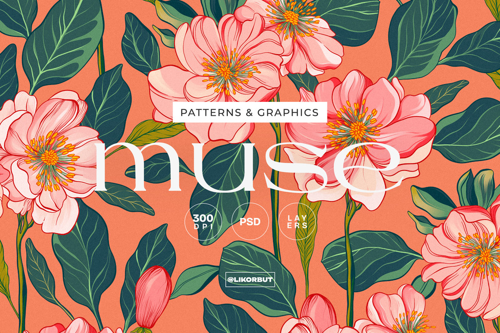 Muse Floral Pattern and Graphics