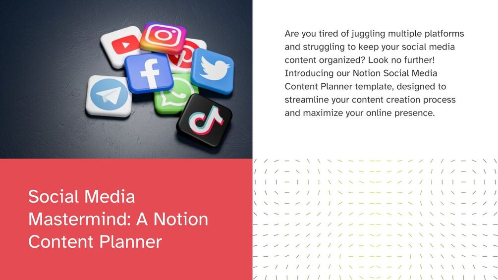 Social Media Mastermind: A Notion Content Planner