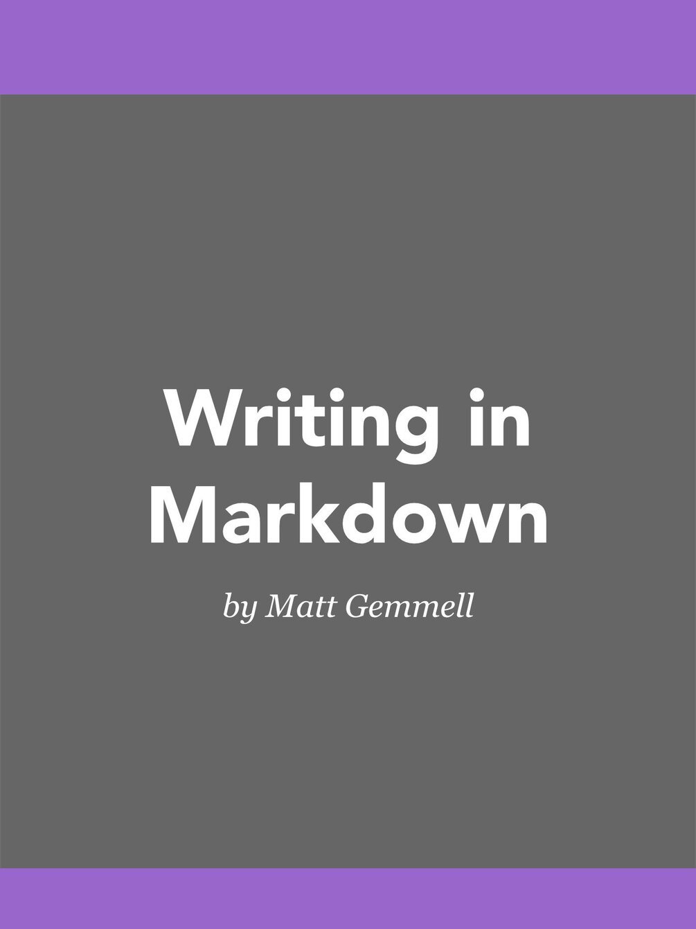Writing in Markdown