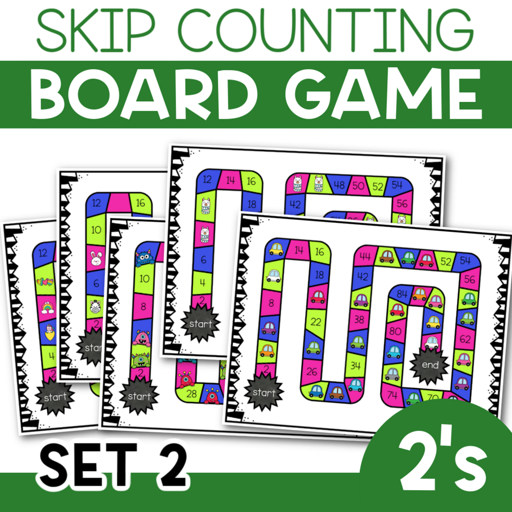 SKIP COUNTING BY 2'S board game