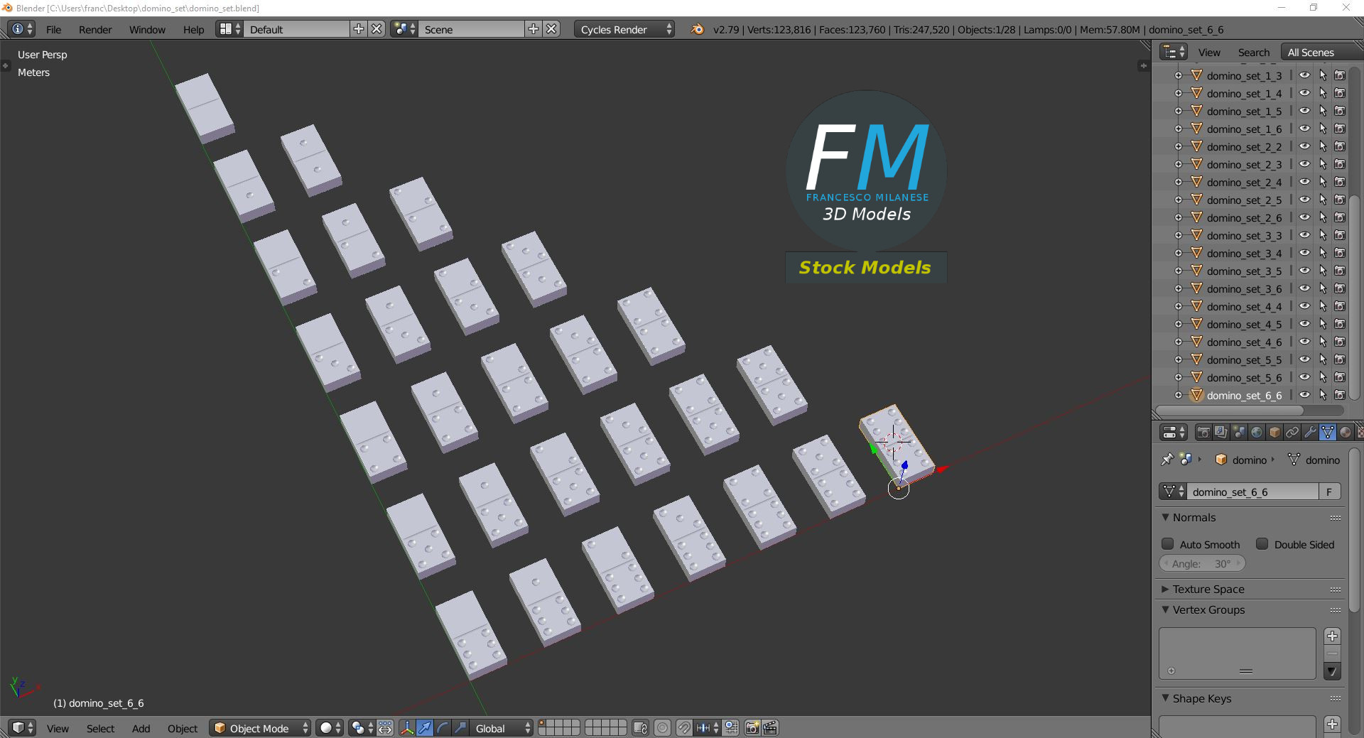 3D MODEL - Domino set