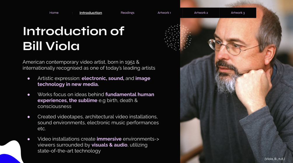 Bill Viola Artist & Artwork Information Guide