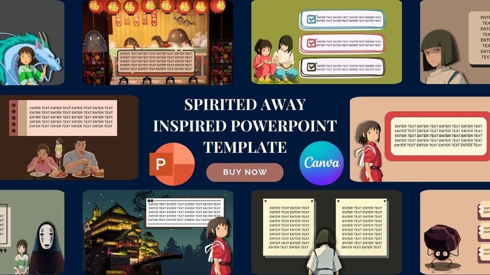 SPIRITED AWAY INSPIRED POWERPOINT TEMPLATE