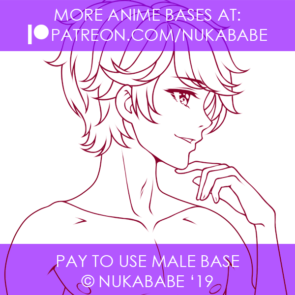 P2U Anime Male Base: Head to Hips [from Anime Base Set #49]