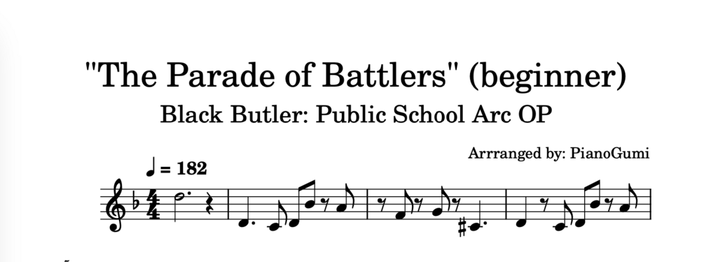 Black Butler: Public School Arc OP - "The Parade of Battlers ...