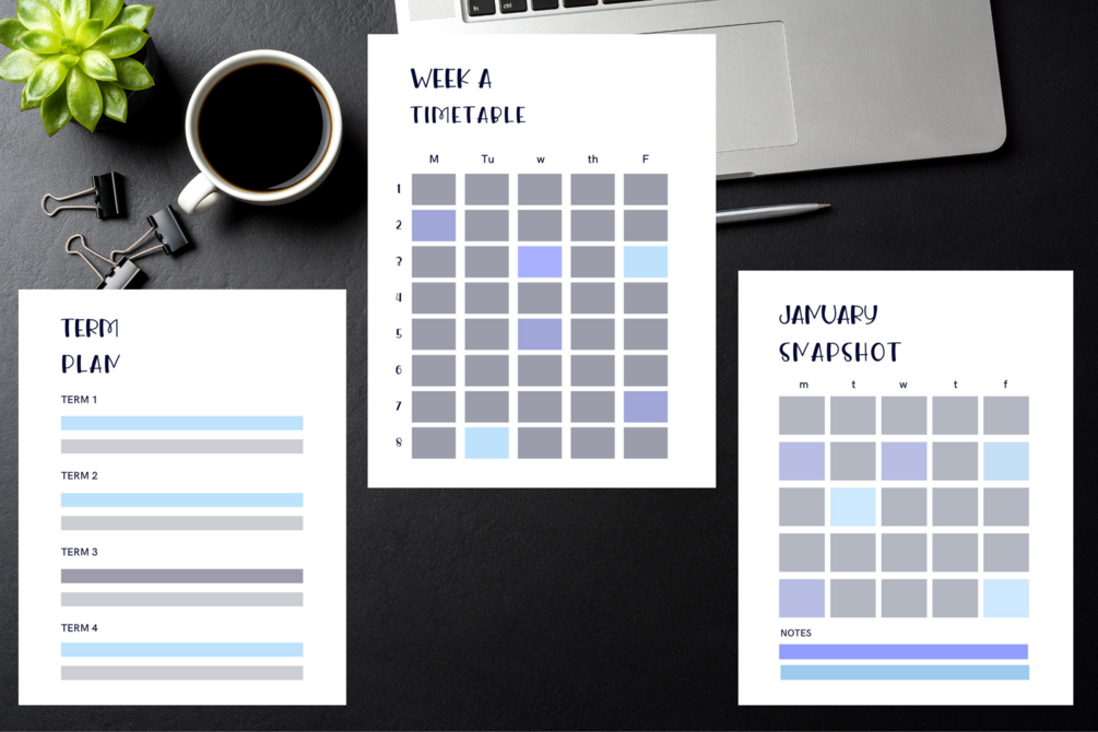 Teacher Planner Undated Cover And Interior