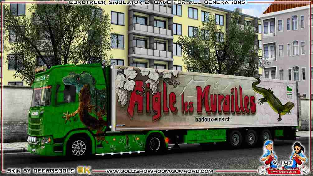 ETS 2 Skin Combo Scania S NG Muller Aigle les Murailles