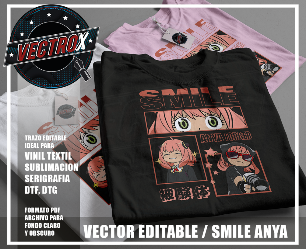 Vector Editable - Smile Anya