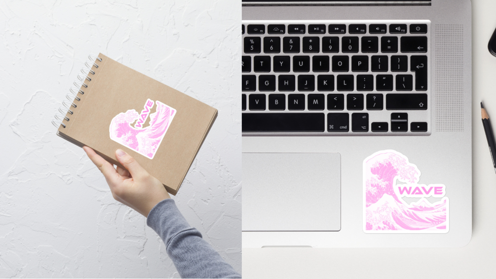 Pink Wave Sticker(s)
