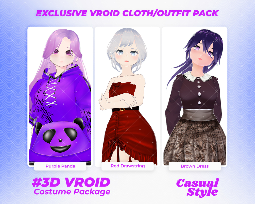 Digital Diva Casual Fashion for Streaming - VRoid Clothing Pack, VRoid ...