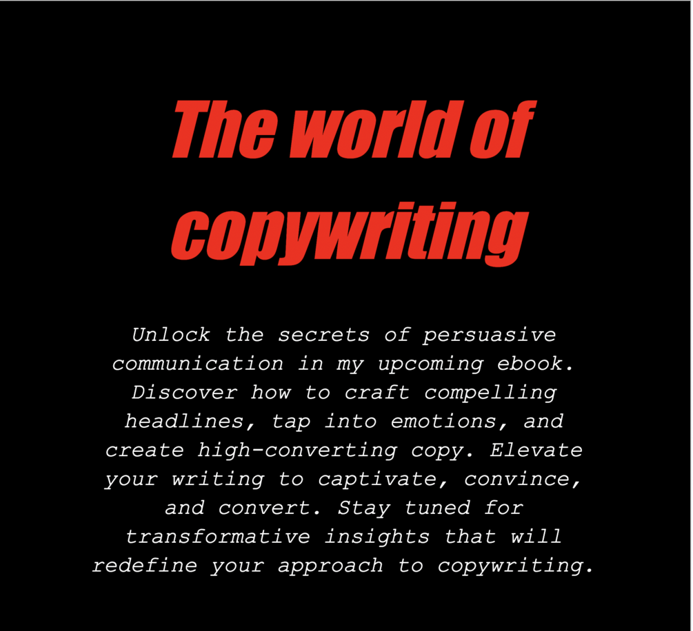 The world of copywriting