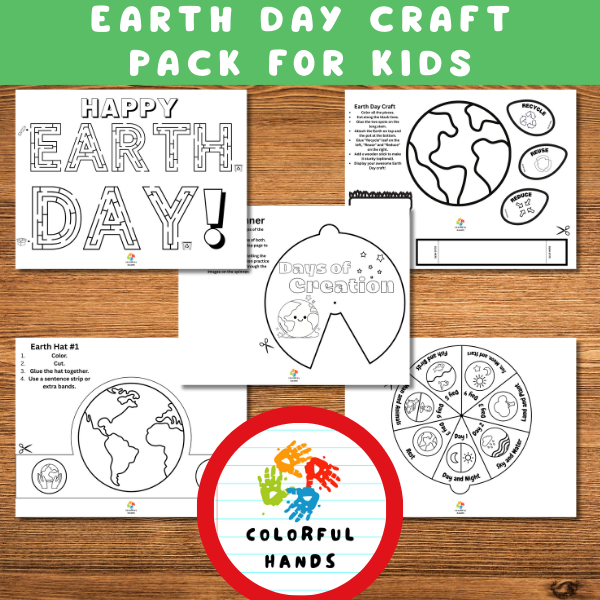 Earth Day Craft Pack for Kids – Hats, 3D Crafts, Spinners & More!