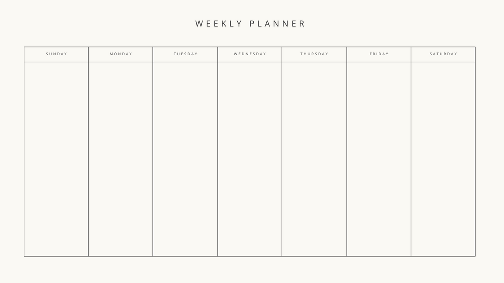 Minimal Weekly Planner – Printable & Digital (Beige + Black)