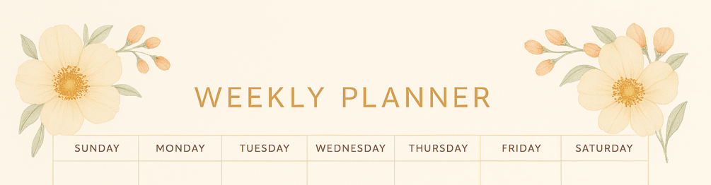 Orange Weekly Planner – Bright Printable & Digital Undated (GoodNotes ...