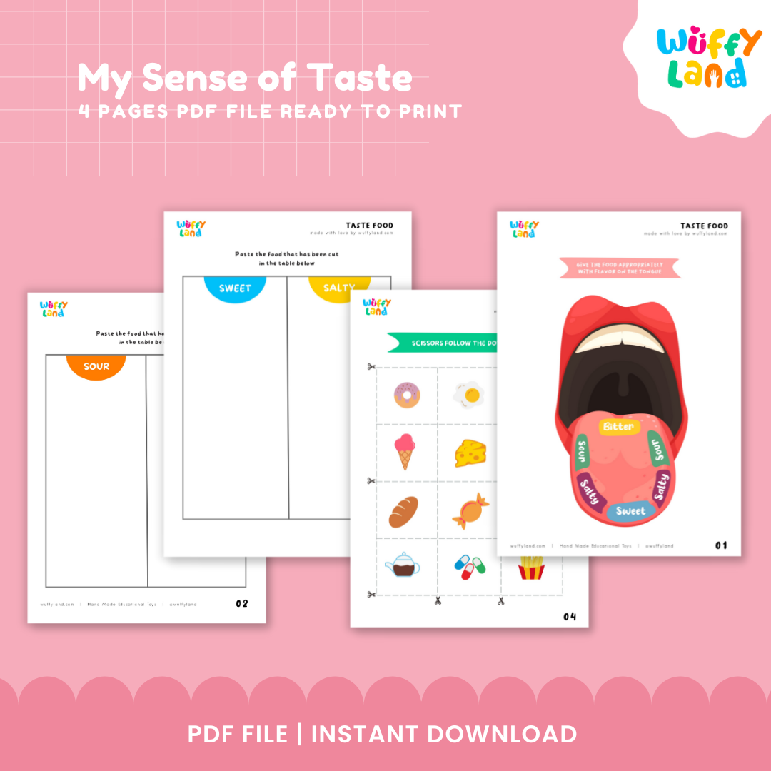 My Sense of Taste Activity for Kids - Interactive Taste Learning Worksheets