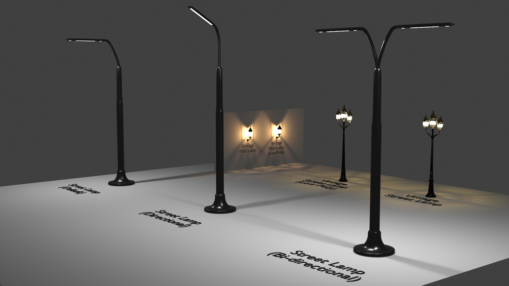 Street Lamps Pack (3D Model)