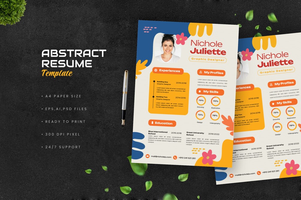 Fun Abstract Resume