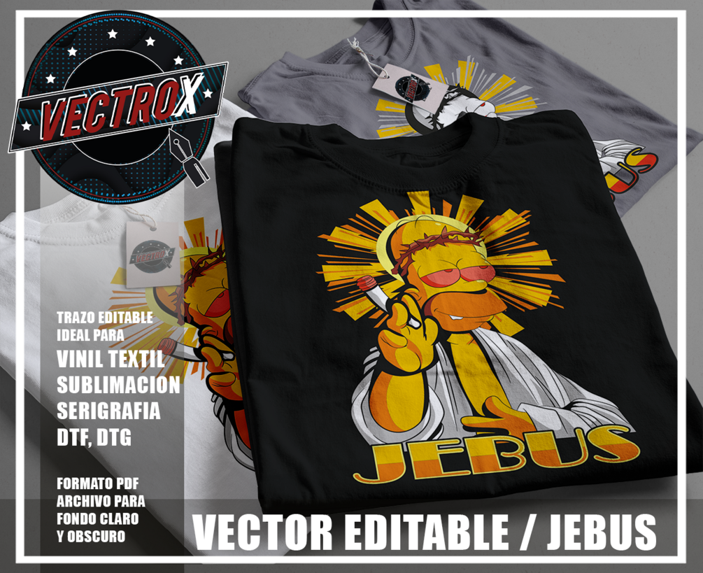 Vector Editable - Jebus Homero