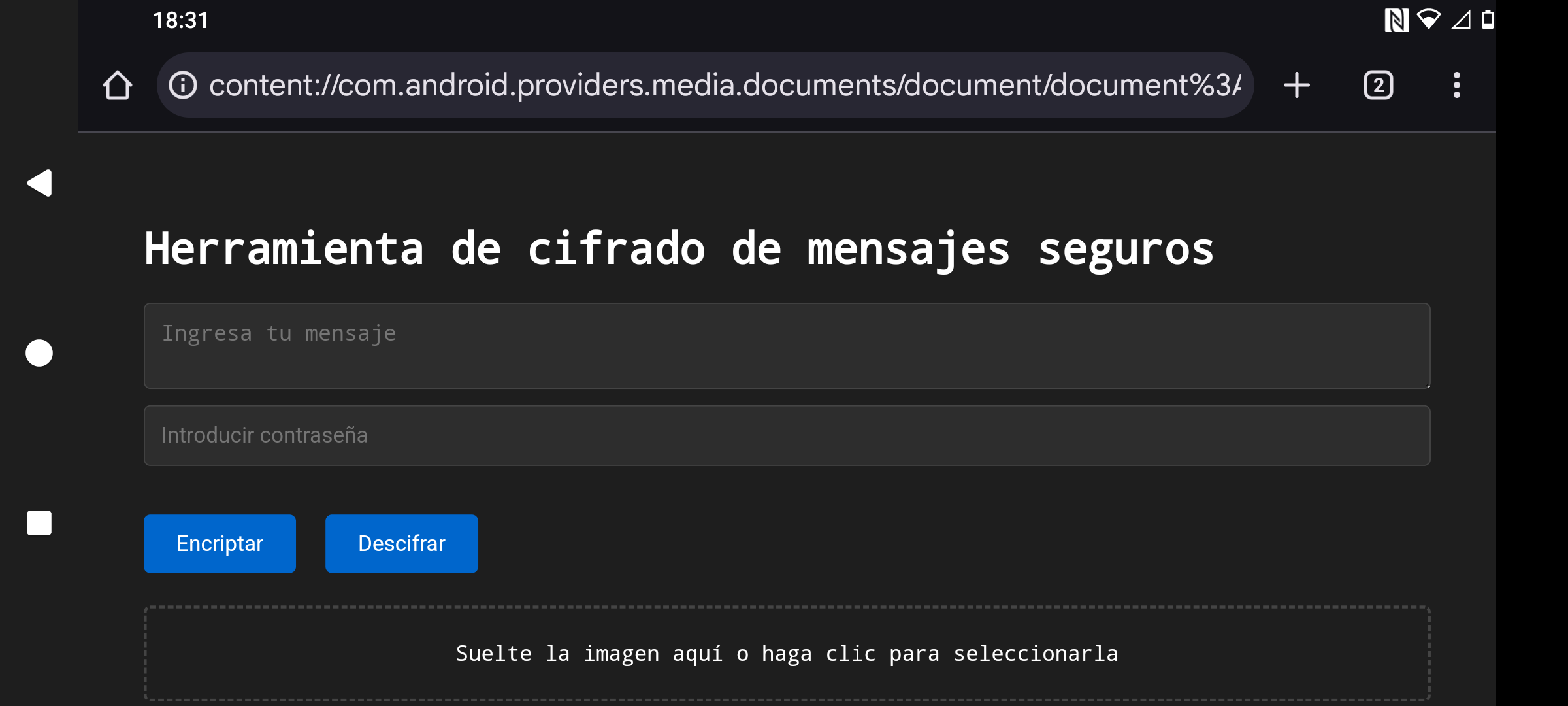 Mensajes encriptados en imágenes