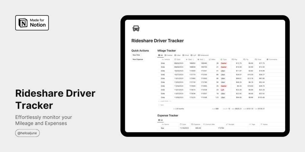 Rideshare Driver Tracker