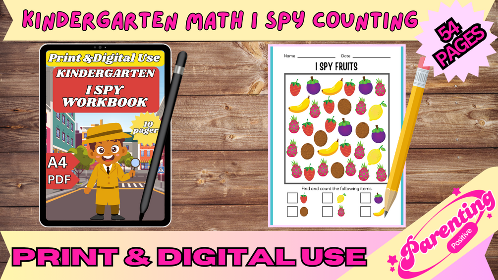 Kindergarten Math I Spy Counting Activity Workbook