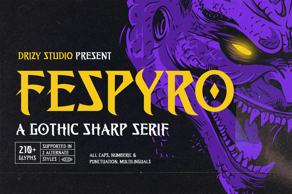 Fespyro – Gothic Sharp Serif Font