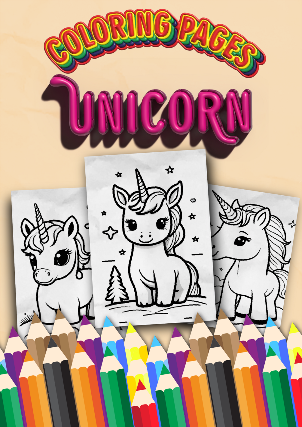 50 Cute Unicorn Coloring Pages for Kids | Uncorn Coloring Pages | Kids ...