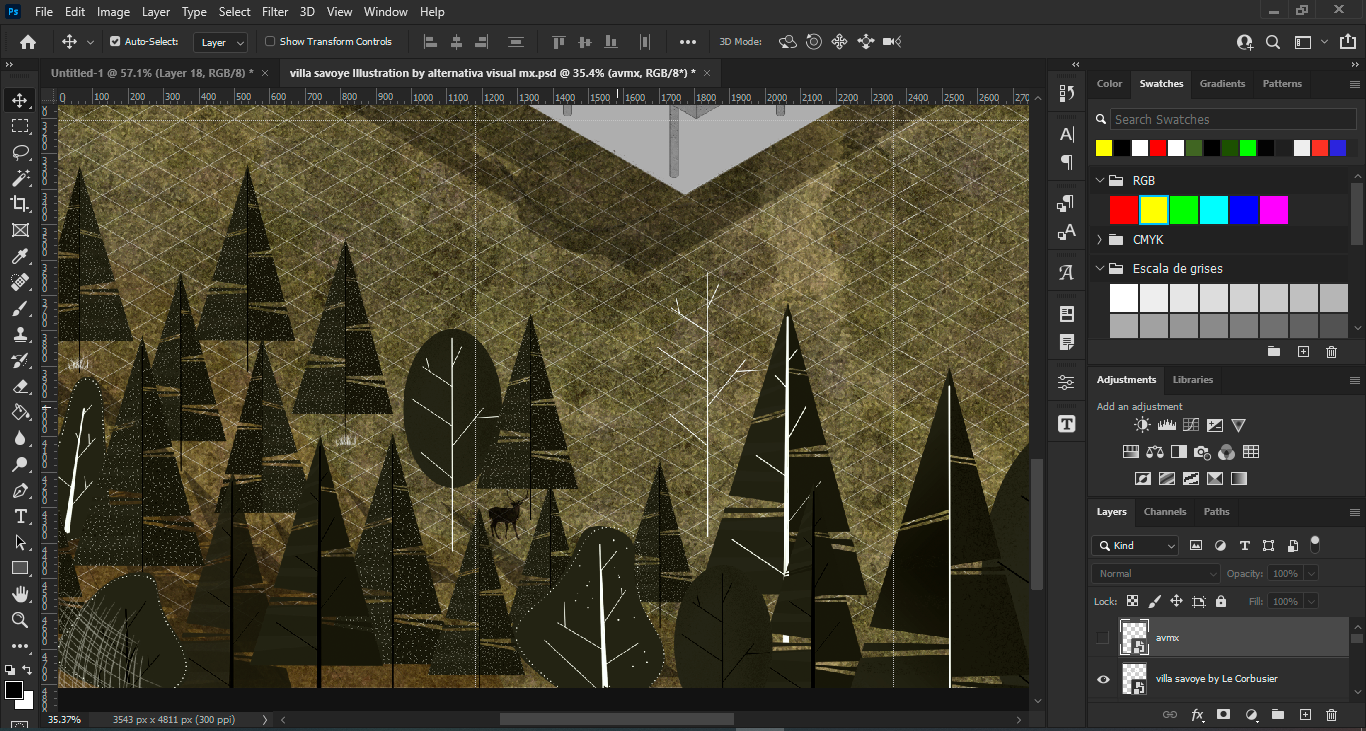 Villa Savoye Illustration/Le Corbusier by alternativavisualmx