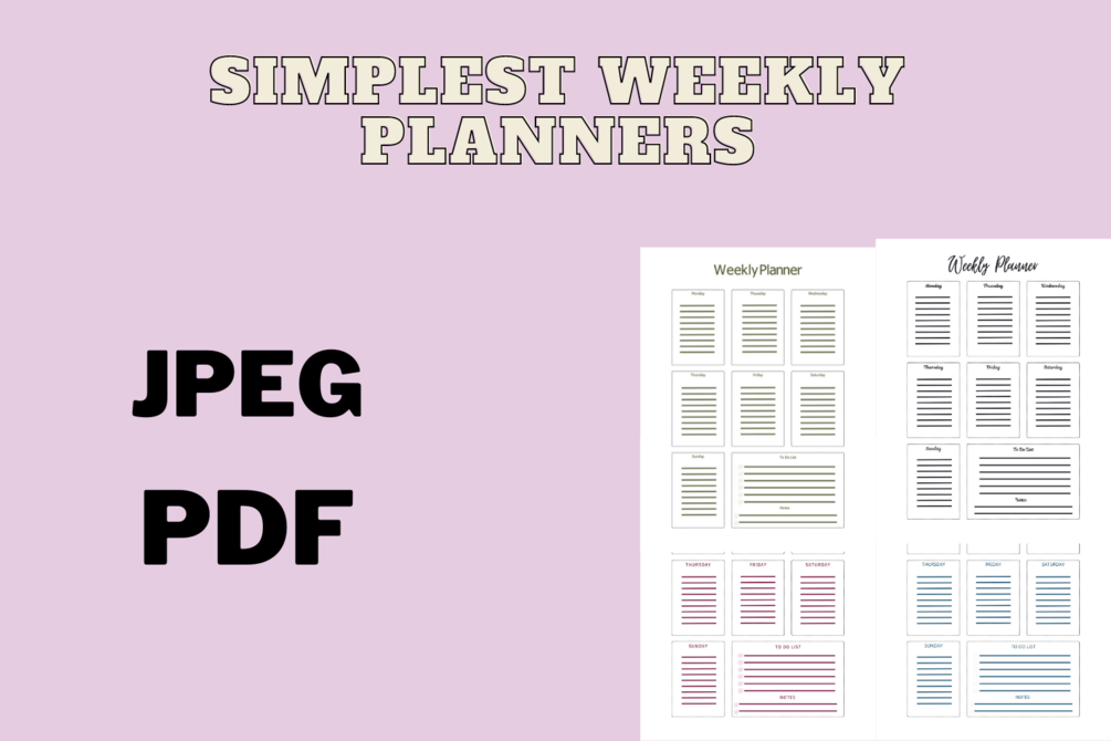 best simplest weekly planner freebie 7,free weekly planners