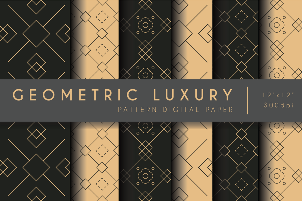 Geometric Luxury Pattern Digital Paper Set