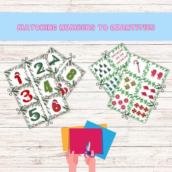 Christmas Math Activities: Matching Numbers to Quantities, Counting to 10