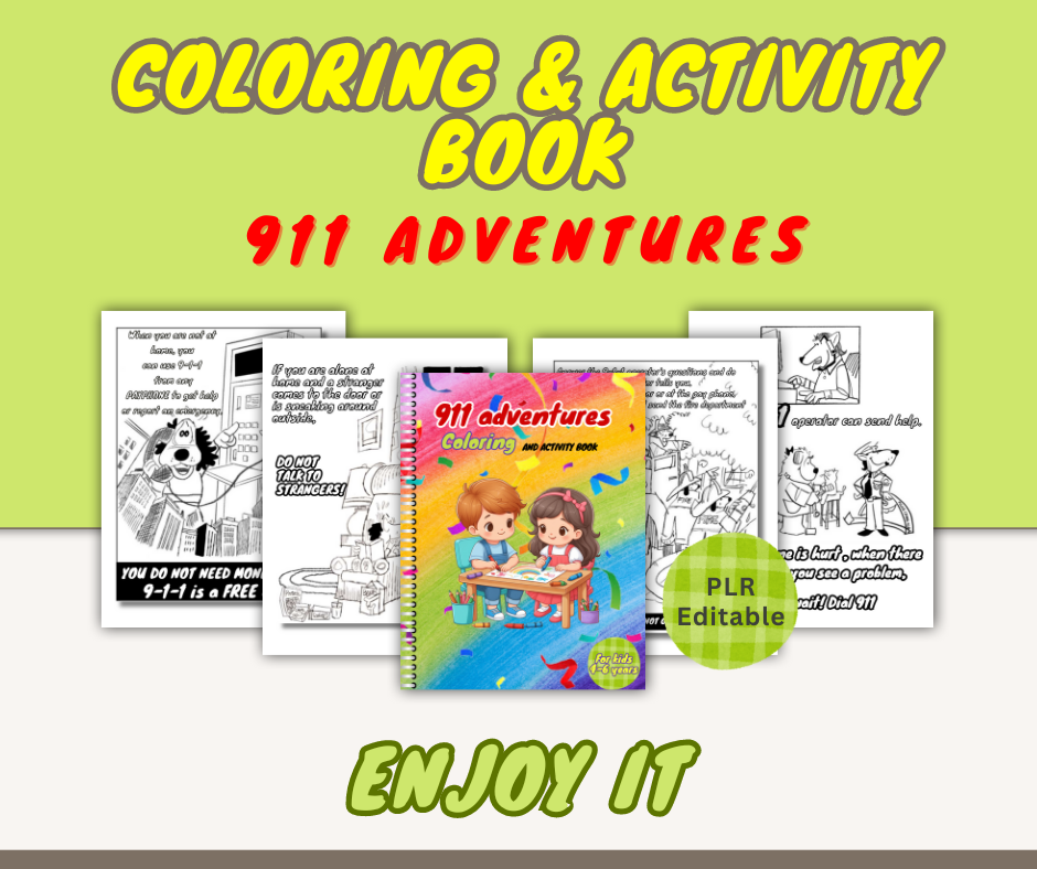911 adventures, coloring and activity book