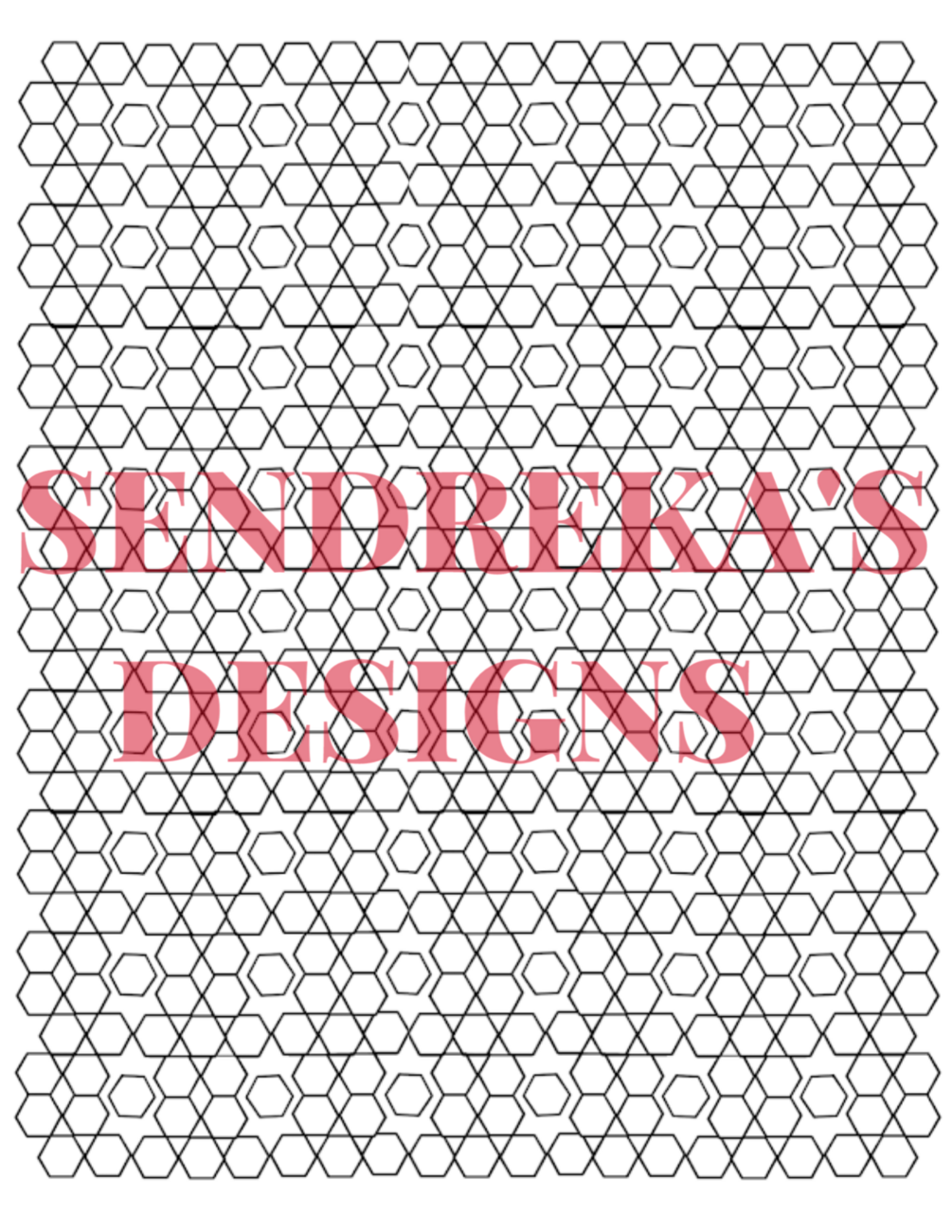 PDF Adult Geometric Coloring Page of Polygon Graphics Pattern